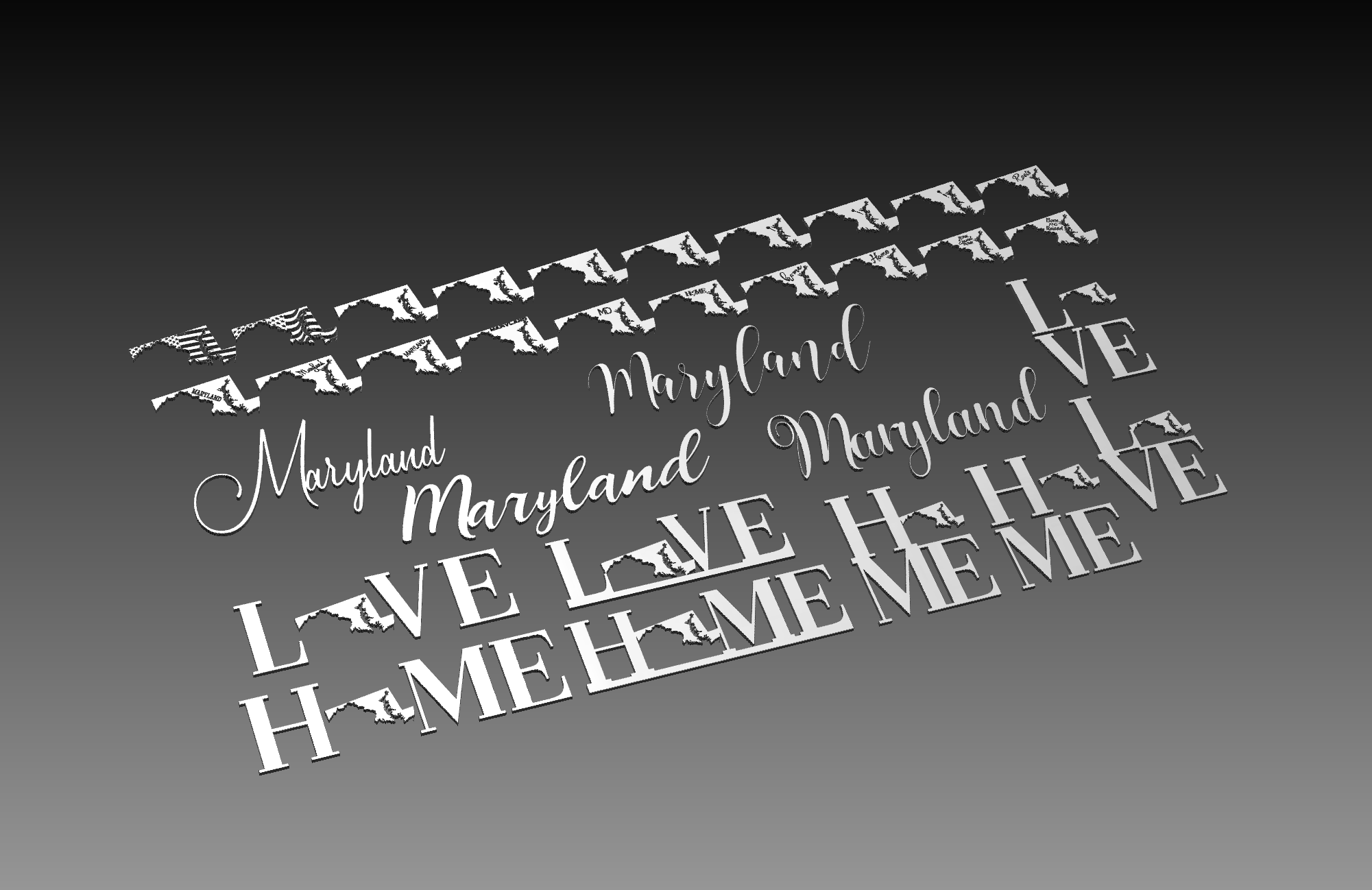 Maryland State Theme - DXF Cut Ready File Collection – Hytek Tools ...