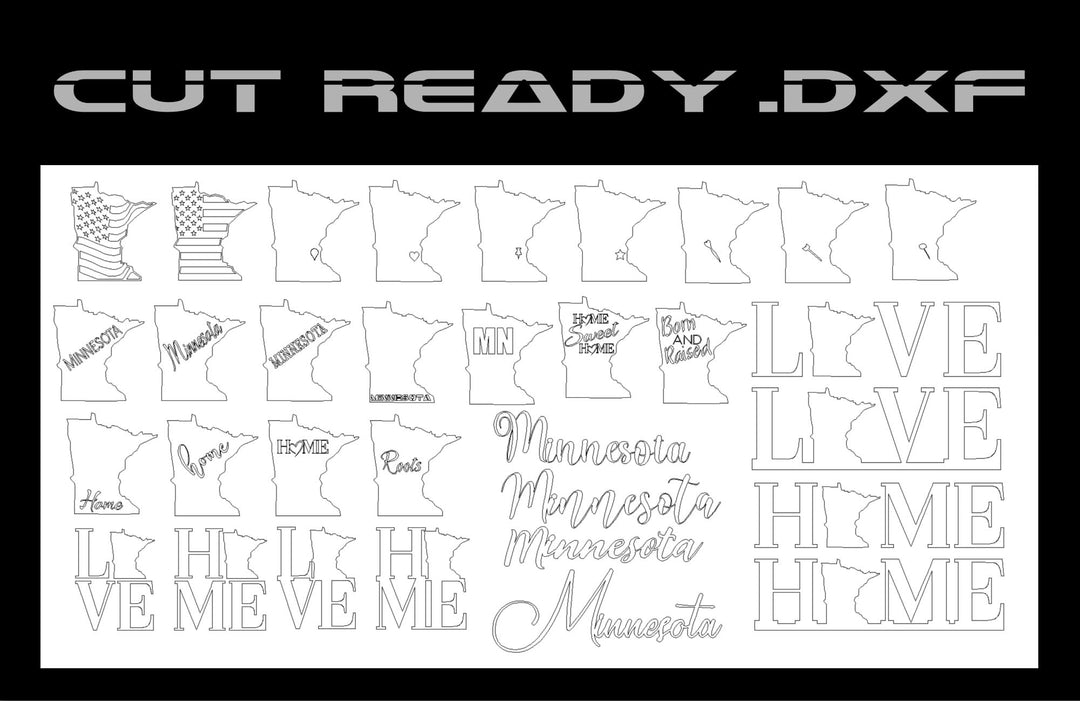Minnesota State Theme - DXF Cut Ready File Collection – Hytek Tools ...