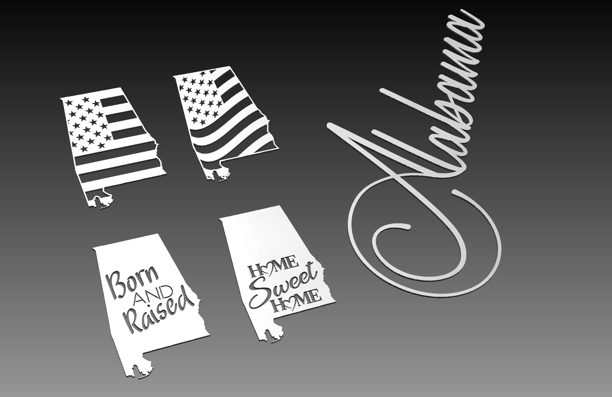 Alabama Theme - Cut Ready DXF File Collection – Hytek Tools - Fiber ...