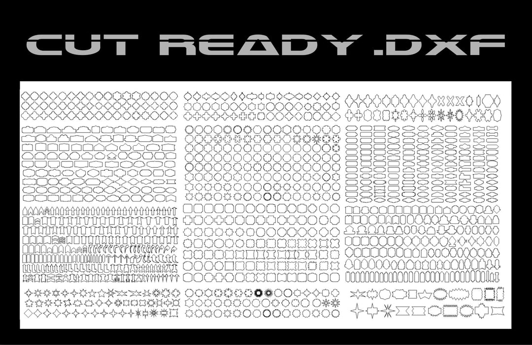 1000 Sign Shapes Set - DXF Cut Ready File Collection – Hytek Tools ...