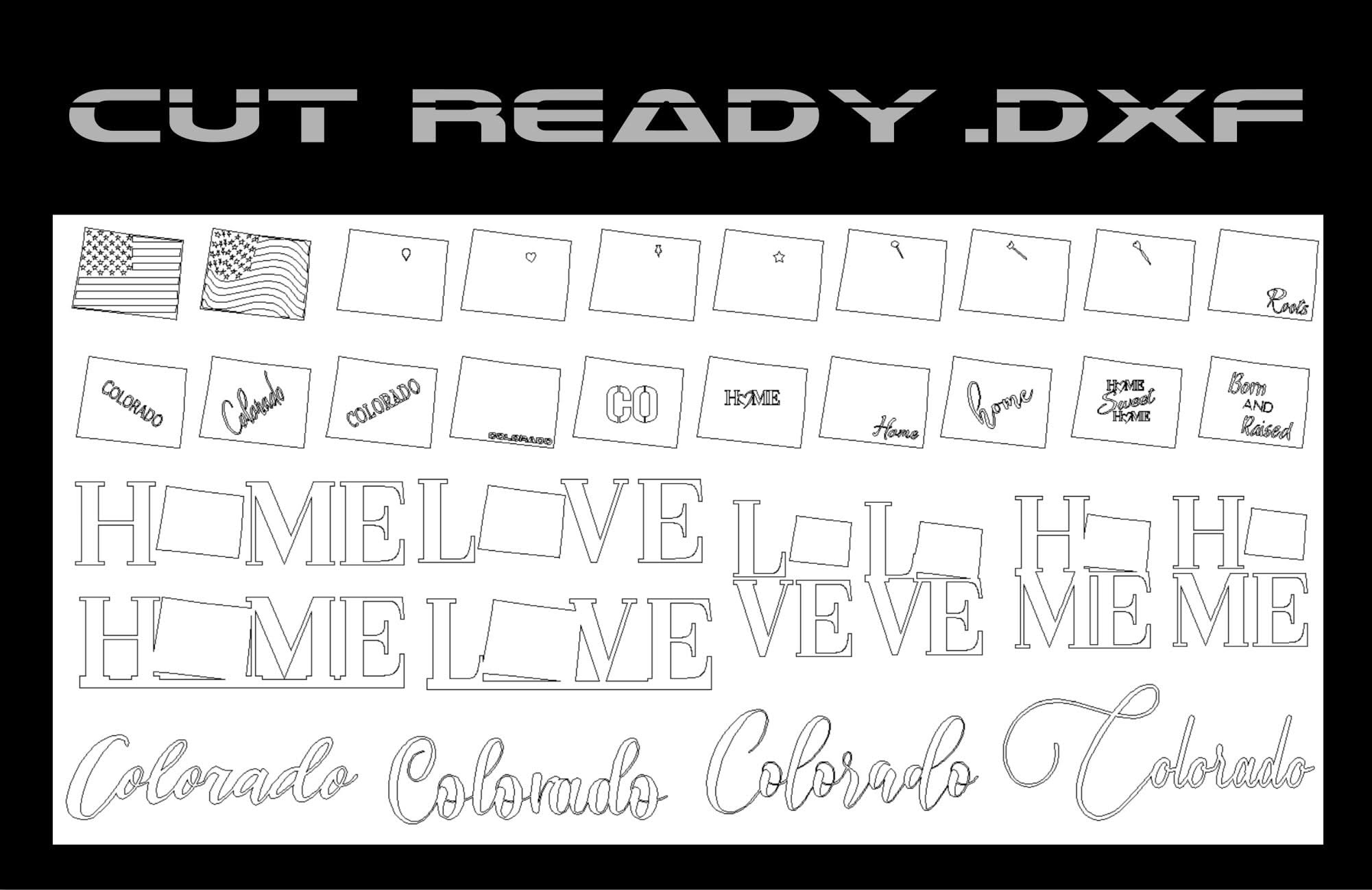 Colorado Theme - Cut Ready DXF File Collection – Hytek Tools - Fiber ...