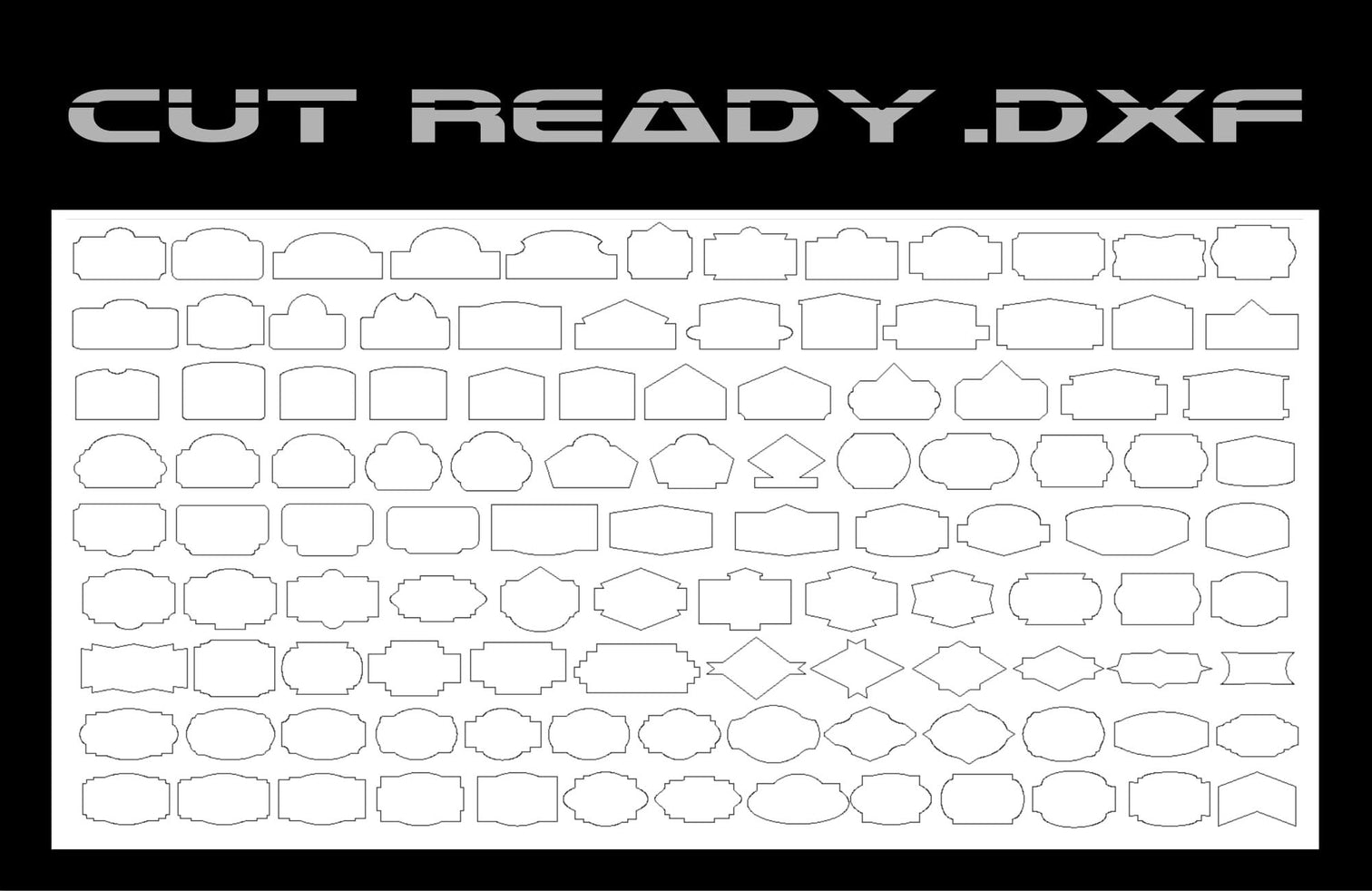 Classic Sign Shapes Set - Cut Ready DXF File Collection – Hytek Tools ...