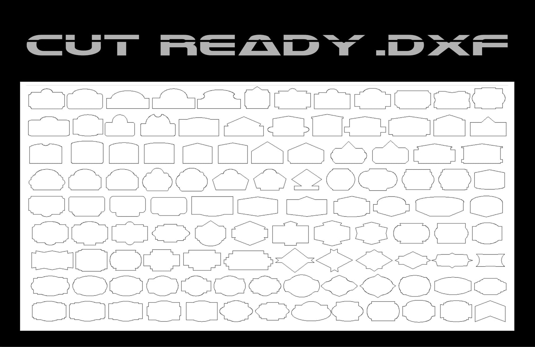 Classic Sign Shapes Set - Cut Ready DXF File Collection – Hytek Tools ...