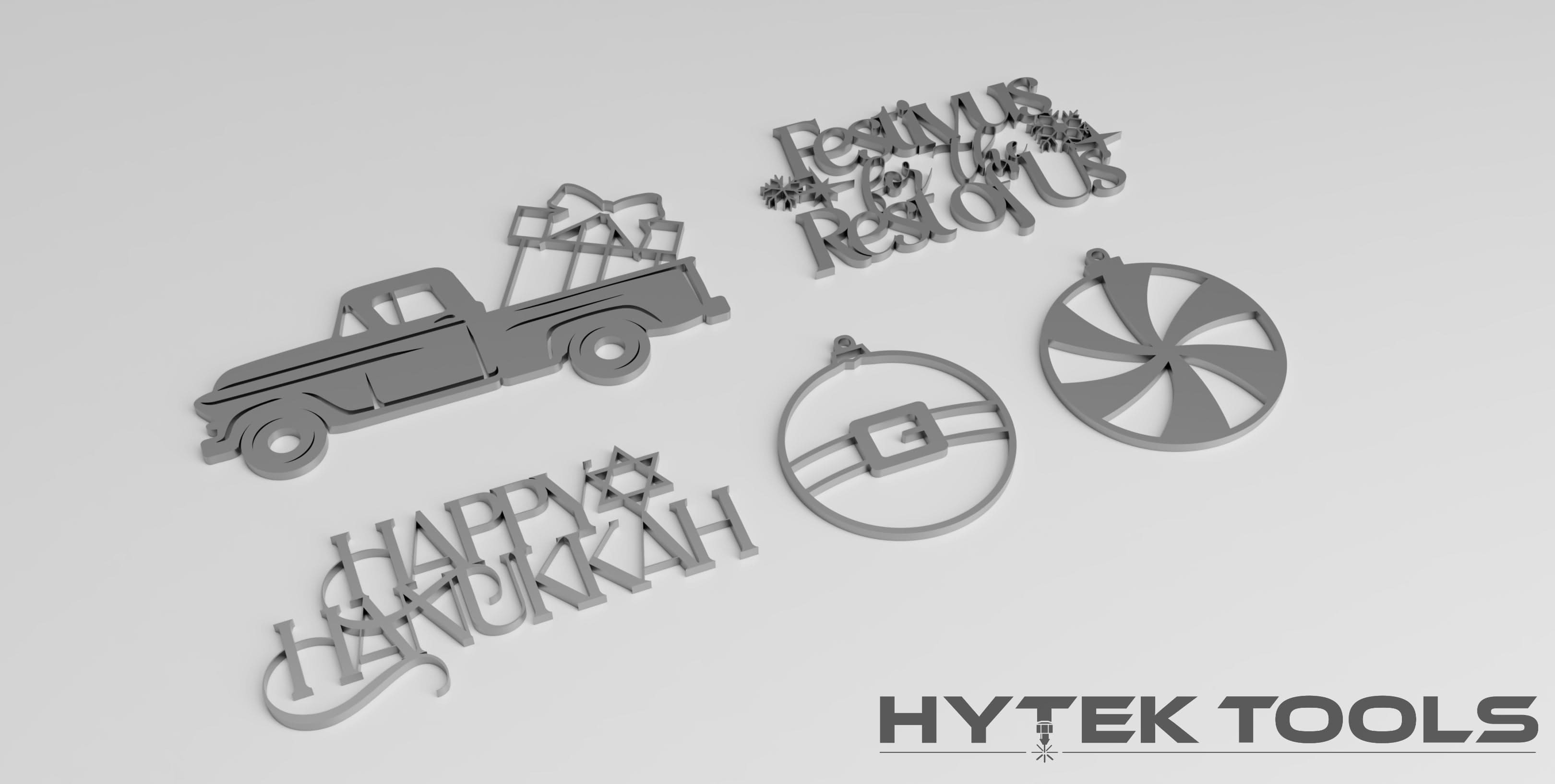 Holiday Ornaments Theme - Cut Ready DXF File Collection – Hytek Tools ...
