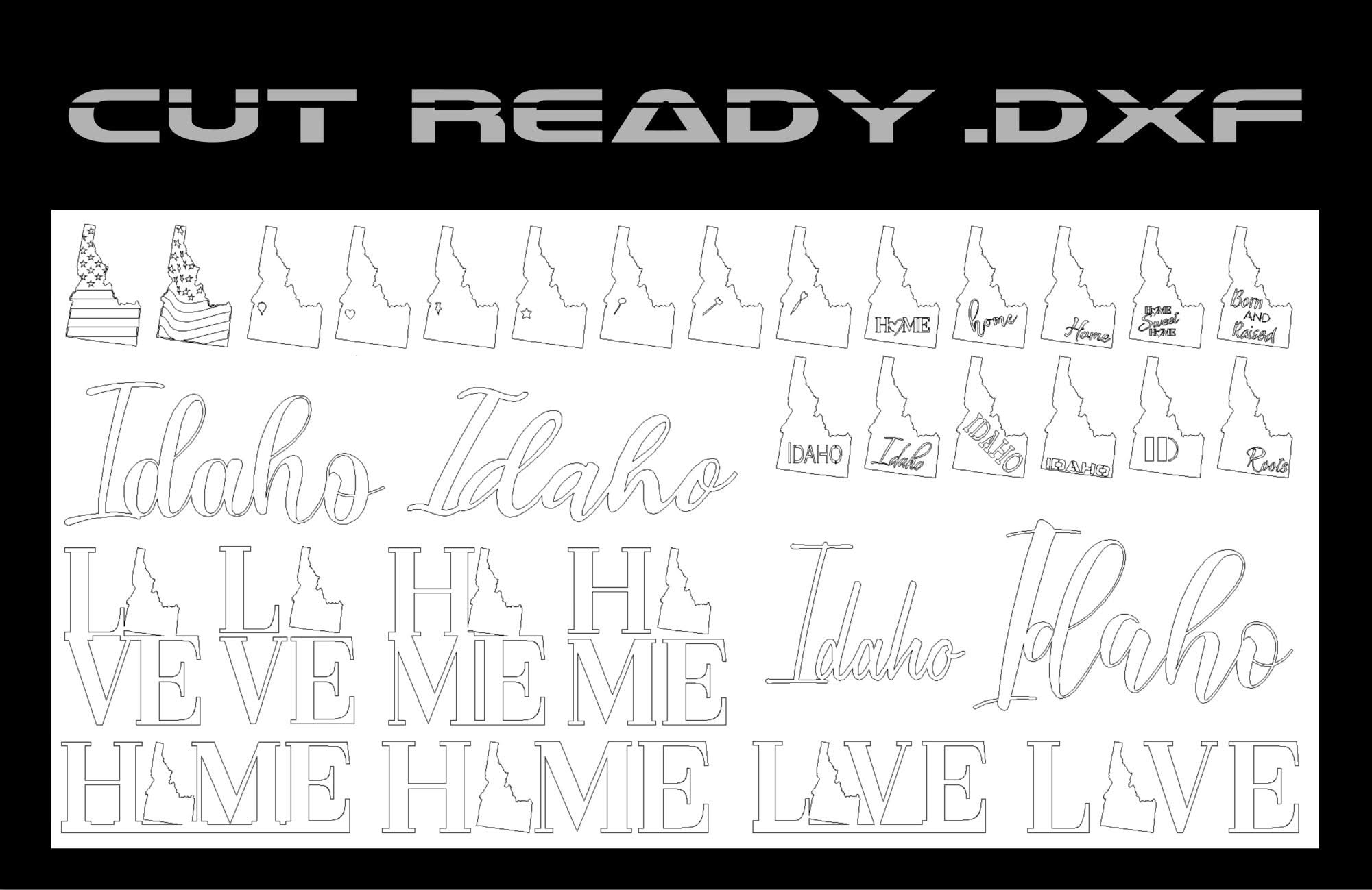 Idaho Theme - Cut Ready DXF File Collection – Hytek Tools - Fiber Laser ...