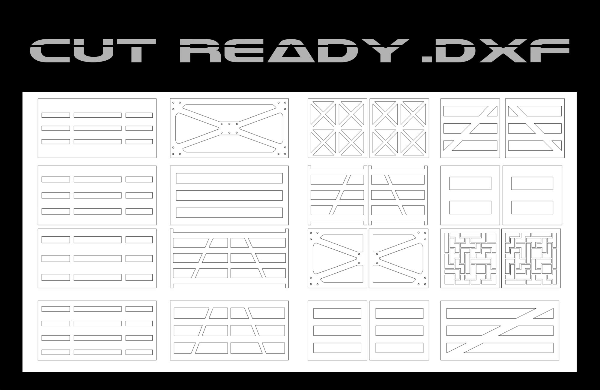 16 Gate & Panel Shapes Set - DXF Cut Ready File Collection – Hytek ...