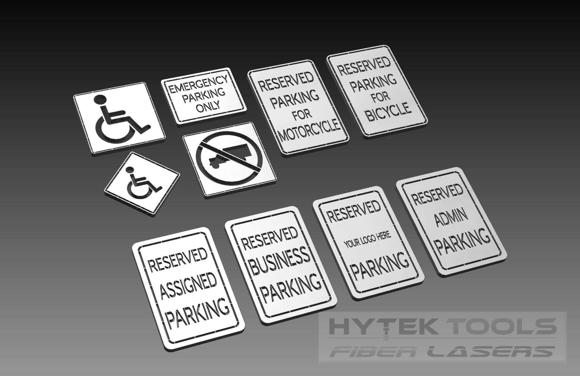 Parking Signs - DXF Cut Ready File Collection – Hytek Tools - Fiber ...