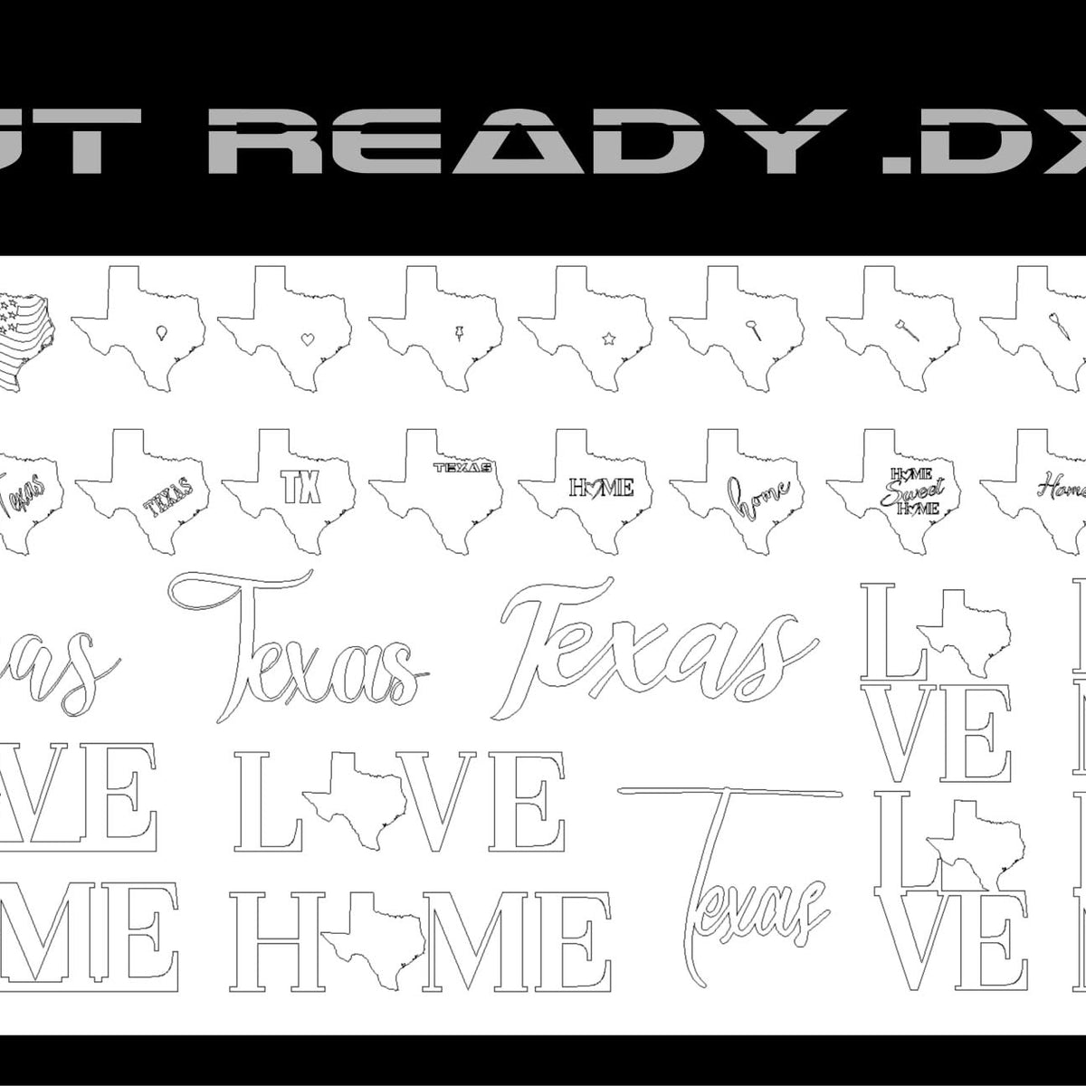 Texas Theme - Cut Ready File Collection – Hytek Tools - Fiber Laser ...